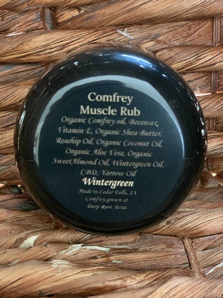 Comfrey Muscle Rub 4 oz. - Deep Root Acres
